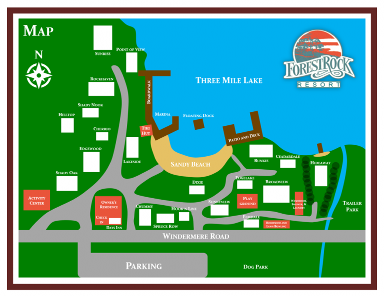 Site Map - Forest Rock Resort